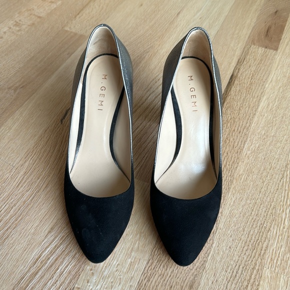 M.Gemi | Shoes | Authentic Mgemi Two Tone Silver And Black Leather 3 ...